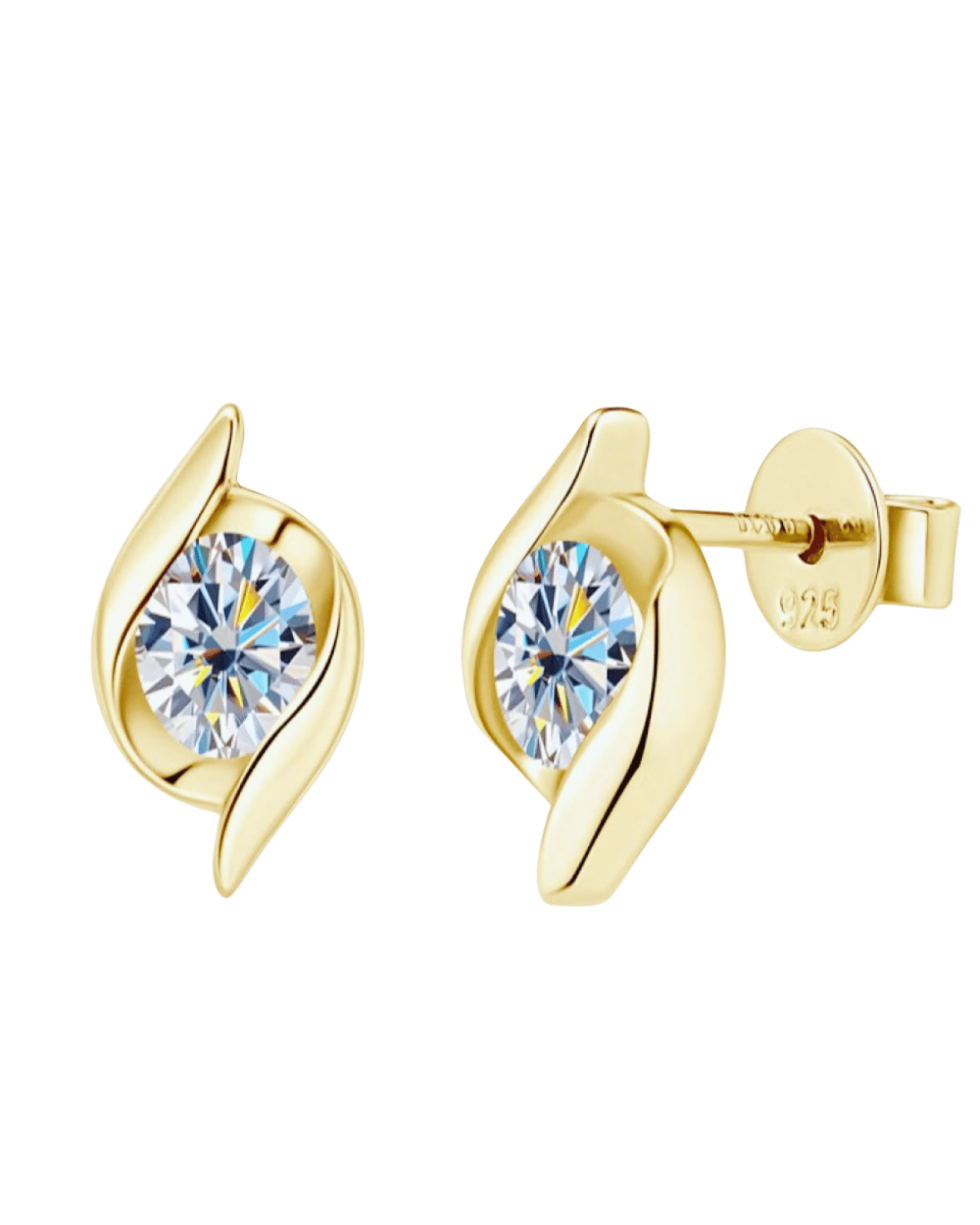 Mason & Madison 18K Yellow Gold Diamond Stud Earrings – Mason & Madison Co.